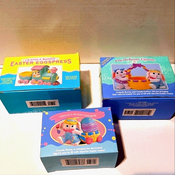 Crayola | Holiday | Crayola 3 Pc Easter Bunny Collectors Set Vtg 99s ...
